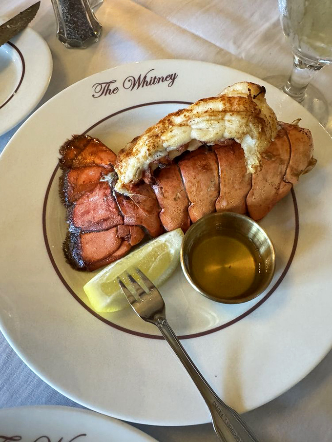 Sweet, succulent lobster meat, gently pulled from its shell and presented with clarified butter, the ultimate indulgence for seafood lovers.