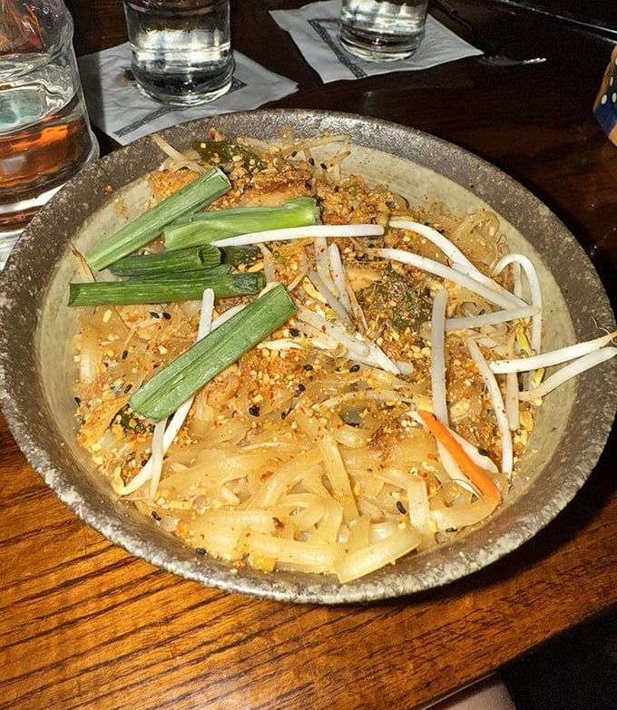 Pad Thai that doesn't apologize for being exactly what it should be &ndash; a tangle of noodles, crunchy bean sprouts, and enough flavor to make your taste buds do the hula.