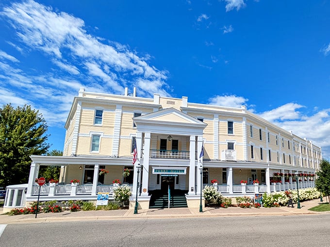 Perry Hotel This grand white lady of Petoskey hospitality has been welcoming guests since horses were the primary transportation to her front door.
