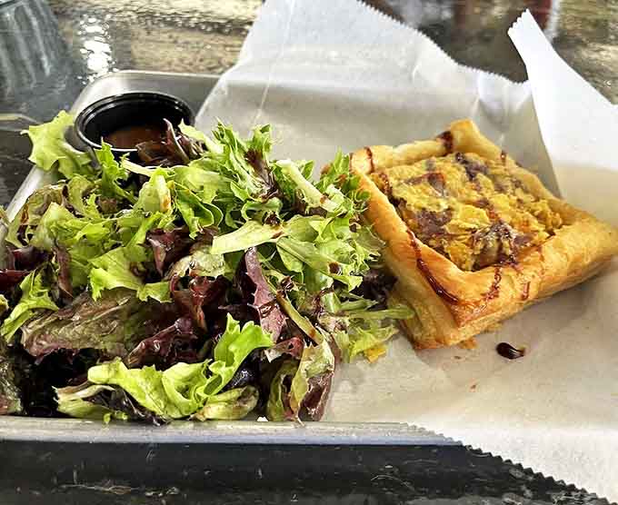 Not just another pretty quiche &ndash; this savory masterpiece pairs with fresh greens in the classic "one for nutrition, one for pleasure" dining strategy.