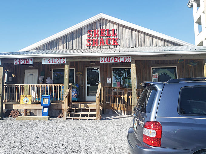 The Shell Shack stands as a treasure chest of coastal souvenirs, where "just browsing" inevitably turns into "I'll take three, please."