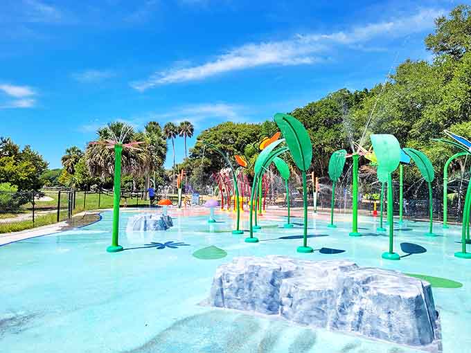 Summer's perfect playground &ndash; the splash park offers colorful cooling fun for little ones while parents enjoy the symphony of giggles.