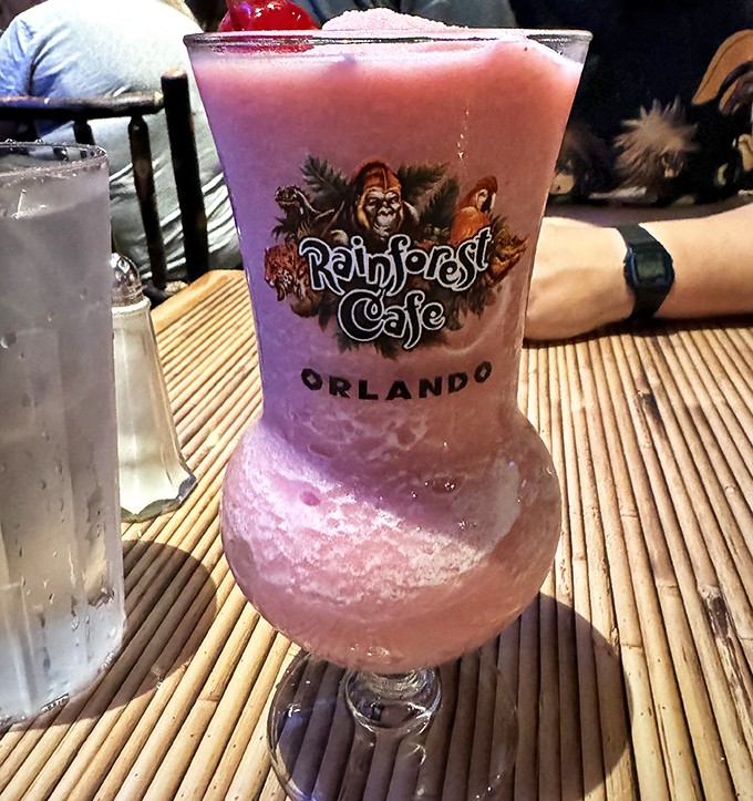 This isn't just a strawberry daiquiri&mdash;it's a pink tropical sunset in a glass, complete with souvenir cup for lasting memories.
