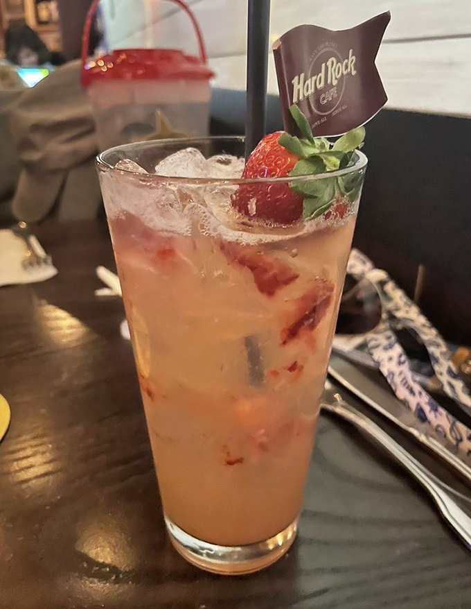 This strawberry lemonade isn't just refreshing – it's the perfect non-alcoholic backup singer to your meal's main performance.