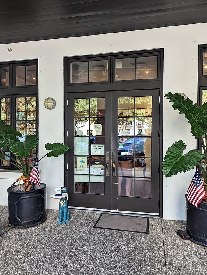 The Hidden Lantern Bookstore stands proudly in coral splendor, promising literary treasures inside. Books and beach vacations&mdash;a pairing as perfect as wine and cheese.