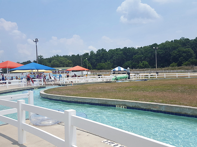 The water park's lazy river offers manufactured fun, while natural springs await just minutes away.