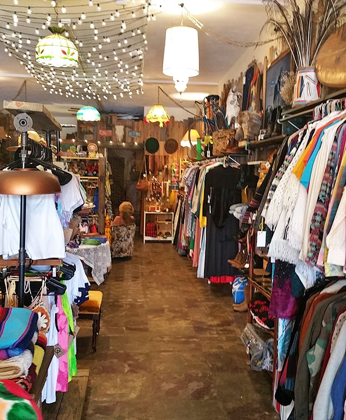 Wander down memory lane between walls of carefully curated treasures &ndash; string lights overhead guide your journey through decades past.