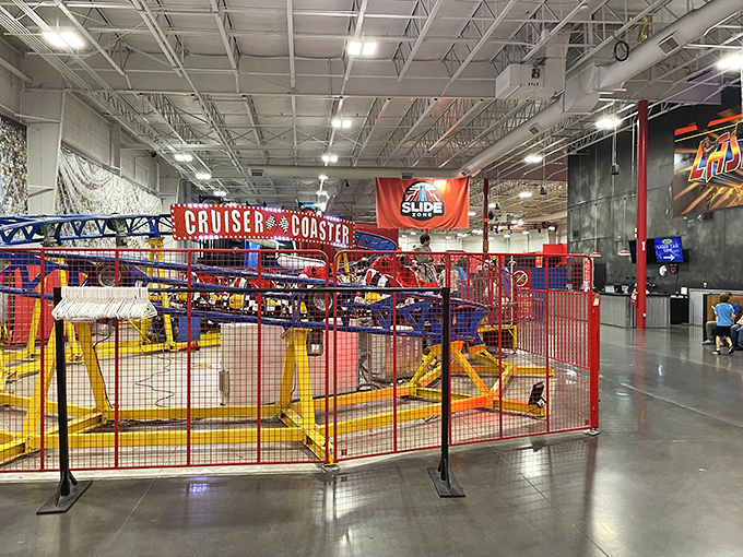 The indoor Cruiser Coaster delivers year-round thrills regardless of Wisconsin's notoriously fickle weather patterns.