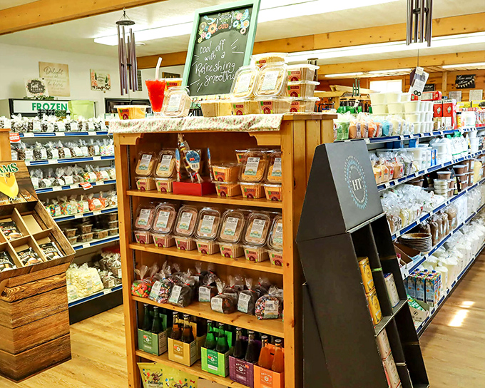 Shelves packed with specialty foods transform everyday ingredients into possibilities, making Tuesday dinner feel like a special occasion waiting to happen.