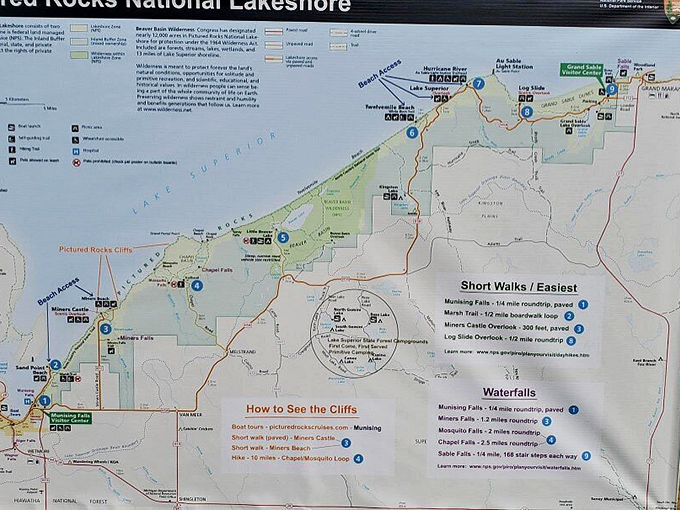 The treasure map to wilderness wonders &ndash; this guide reveals the secrets of Pictured Rocks' waterfalls, trails and scenic overlooks.