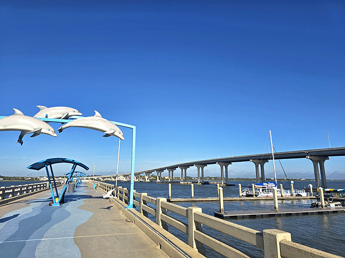 This pier offers front-row seats to ocean views, sunsets, and the occasional dolphin swimming by.