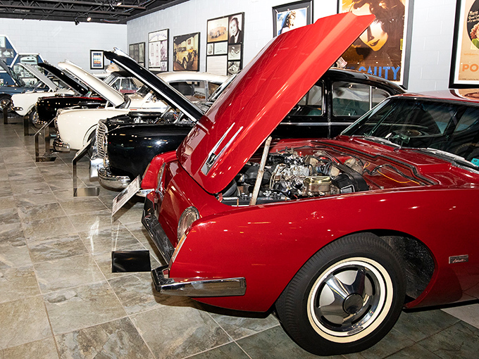 The museum's aisle stretches before you like a runway for mechanical supermodels, each vehicle more captivating than the last.