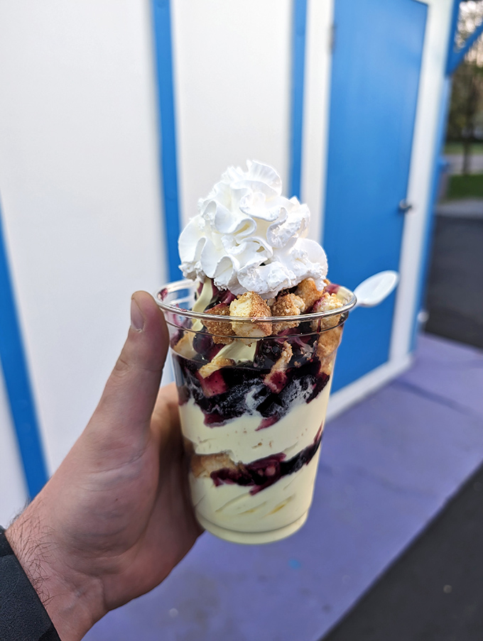 The Blueberry Lemon parfait offers a refreshing dance of sweet and tart, proving that opposites really do attract, especially in dessert form.