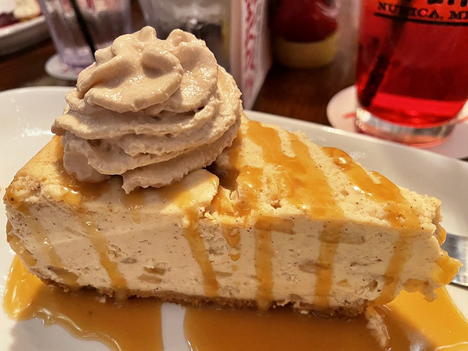 Cheesecake that makes time stand still &ndash; creamy, rich, and topped with caramel that cascades down the sides like delicious lava.