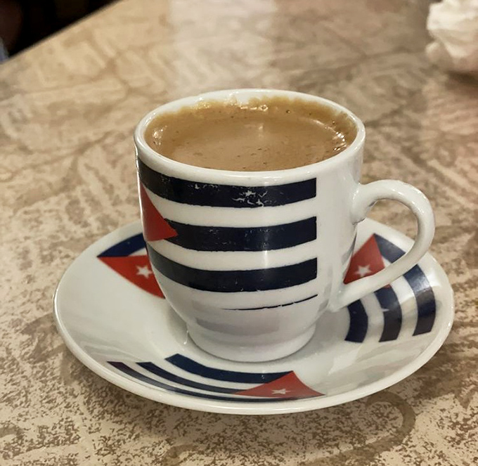 That tiny cup packs a serious punch! Cuban coffee is the liquid exclamation point at the end of your meal &ndash; sweet, strong, and utterly satisfying.
