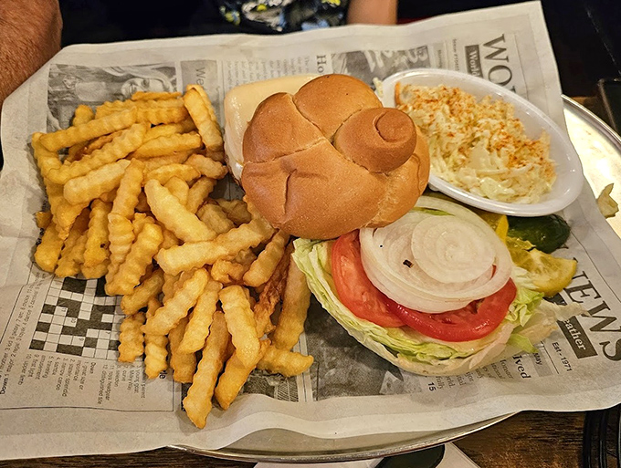 Before the sweet comes the savory &ndash; this classic burger basket proves Jaxson's isn't just a one-trick pony.