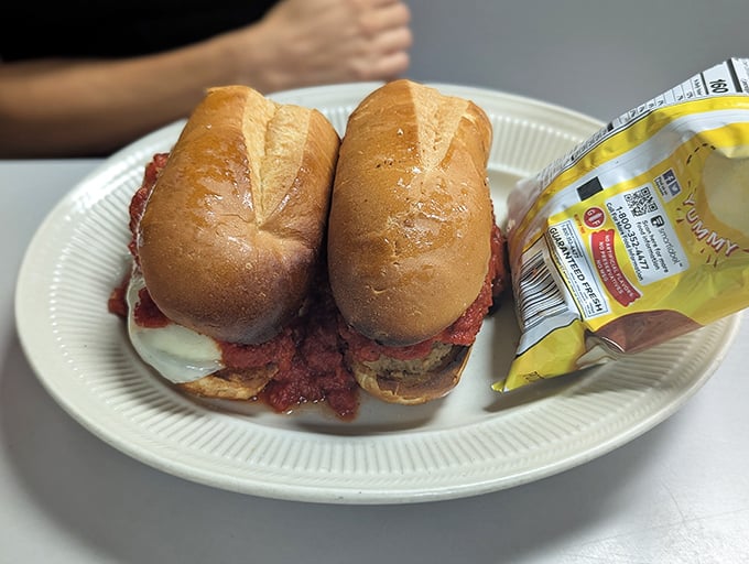 The meatball sandwich, where Italian comfort food meets handheld convenience in a saucy, cheesy embrace.