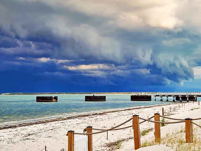 Storm clouds gathering over Boca Grande create nature's drama&mdash;a spectacular light show that locals appreciate from screened porches with cocktails in hand.