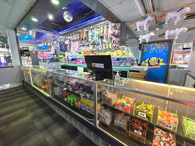 Prize Redemption Counter: Where dreams are measured in ticket value and children learn important life lessons about saving versus immediate gratification.