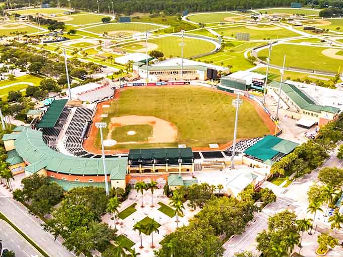 Baseball heaven under Florida skies &ndash; where spring training brings major league dreams to a perfectly sized stadium that puts fans right on top of the action.