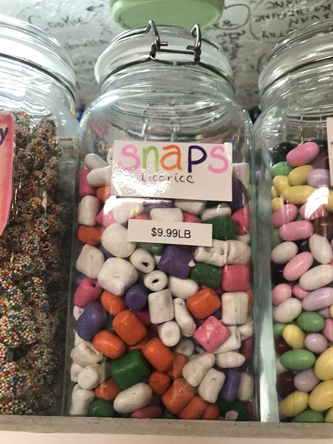 Colorful Snaps Licorice fills glass jars like edible confetti &ndash; a candy that divides generations but unites the brave of palate.
