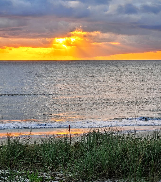 Nature's grand finale &ndash; a Florida sunset paints the Atlantic horizon in impossible colors, turning an ordinary evening into visual poetry.
