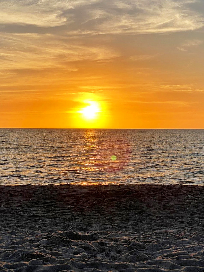 That magical moment when the sun dips into the Gulf, painting the sky in colors no artist could mix.