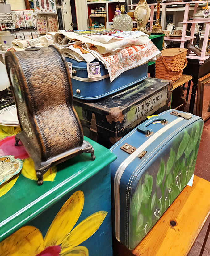 These vintage suitcases weren't just luggage&mdash;they were portable wardrobes for grand hotel stays when travel was an elegant affair.