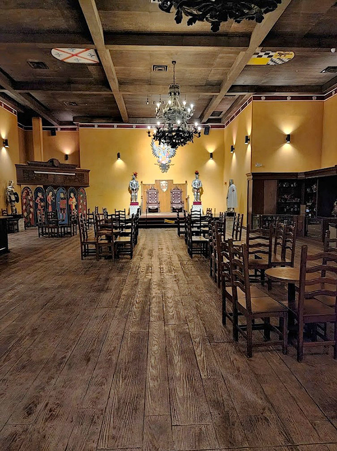 Throne Room: The medieval equivalent of VIP seating &ndash; this throne room awaits nobility (or guests willing to upgrade their experience).