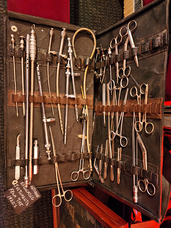 Antique embalming and surgical tools reveal the evolution of medical practices &ndash; simultaneously fascinating, educational, and slightly terrifying.