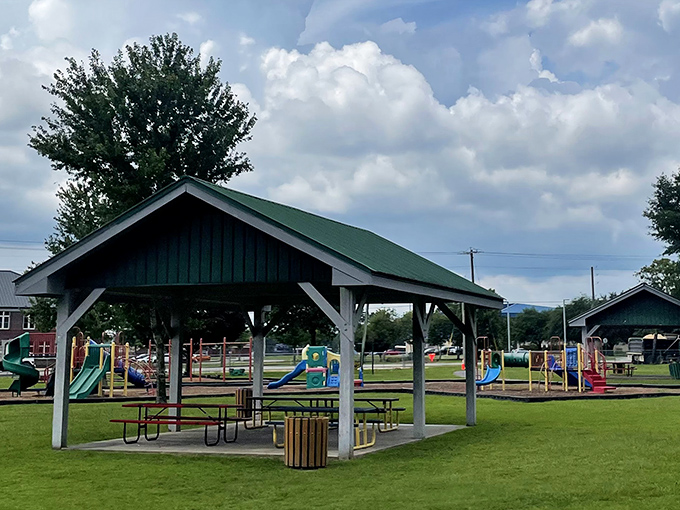 Wee Care Park provides a shaded retreat for families, where children's laughter mingles with the whispers of ancient oak trees.