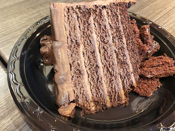 If you somehow saved room for dessert, this chocolate layer cake with its perfect frosting-to-cake ratio will make you glad you exercised such impressive restraint.