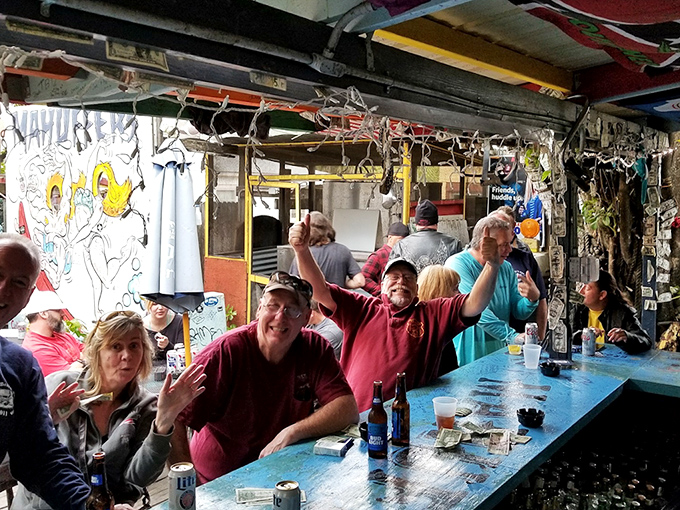 Regulars and first-timers alike find common ground at The Mahuffer, where conversations flow as freely as the drinks.