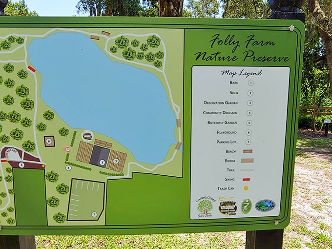 The preserve's map reveals the thoughtful layout of this magical kingdom, where every trail leads to a new discovery.