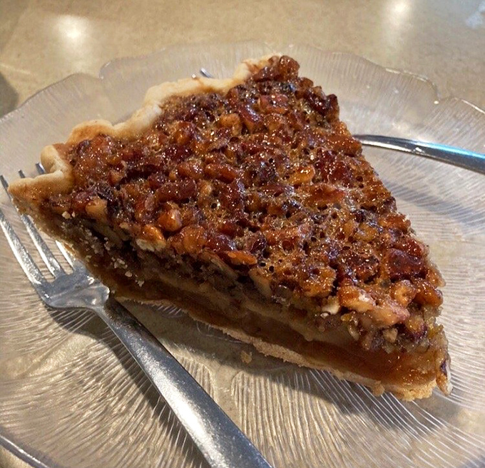 Pecan pie that strikes the perfect balance between gooey filling and nutty crunch &ndash; a Southern classic that found a happy Michigan home.