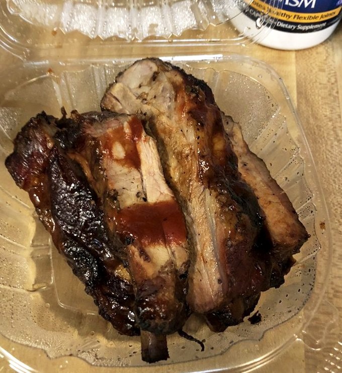 Bradley's ribs don't need fancy packaging, their fall-off-the-bone tenderness and smoky flavor speak volumes without saying a word.