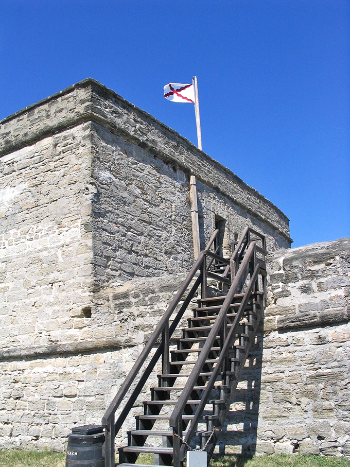 These stairs weren't designed for modern tourists in flip-flops &ndash; colonial soldiers climbed them in boots while carrying weapons.