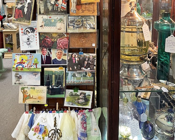 Vintage postcards and collectibles offer tiny windows into the past, complete with handwritten notes from long-ago travelers.