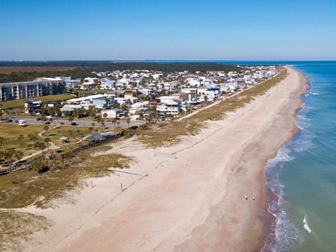 Fernandina Beach stretches along the Atlantic coast, offering miles of pristine shoreline for beachcombers and sun-seekers.