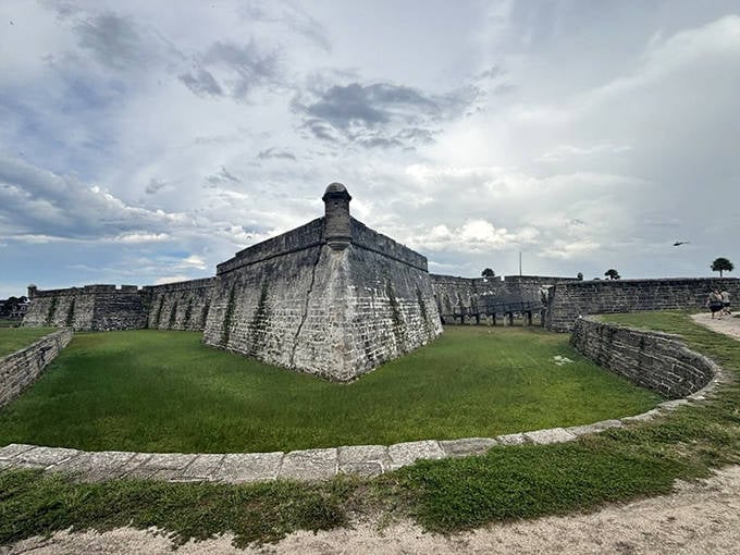 Fort Mose's historic site features a star-shaped stone marker commemorating the first legally sanctioned free Black settlement in what would become the United States.