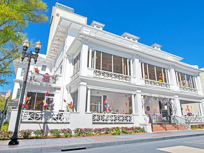 Sweet Pete's grand white building looks like a candy palace, fitting for Jacksonville's premier confectionery destination.