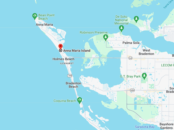 anna maria island 10 map