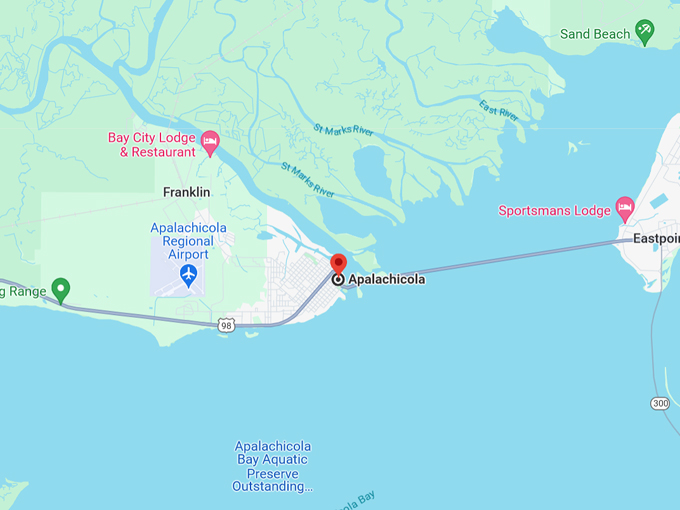 Apalachicola 10 map