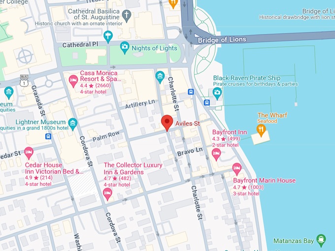 Aviles Street 10 map