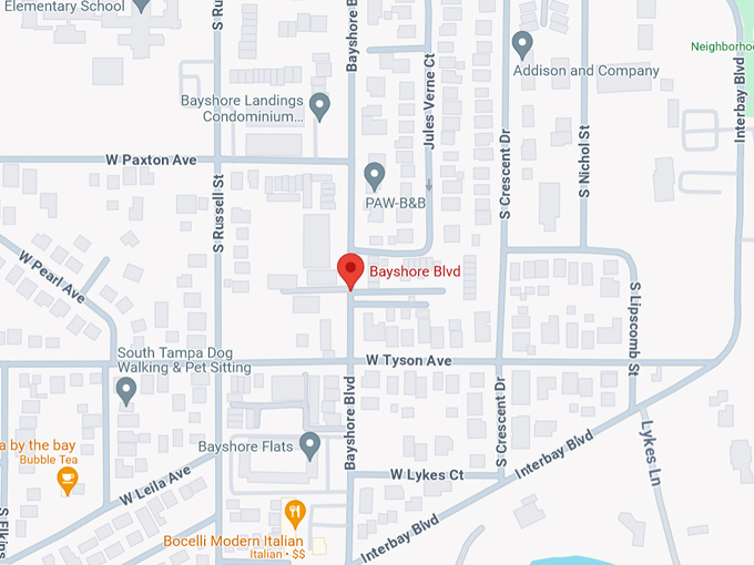 Bayshore Boulevard 10 map