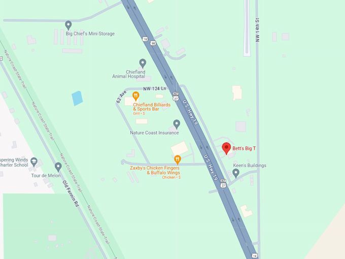 Bett's Big T Restaurant 10 map