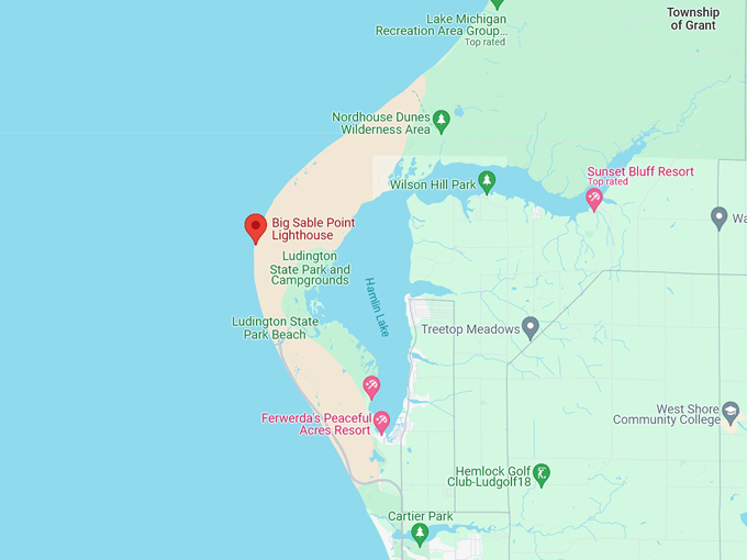 big sable point lighthouse 10 map