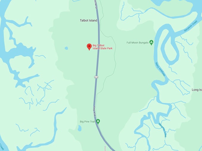 Big Talbot Island State Park 10 map