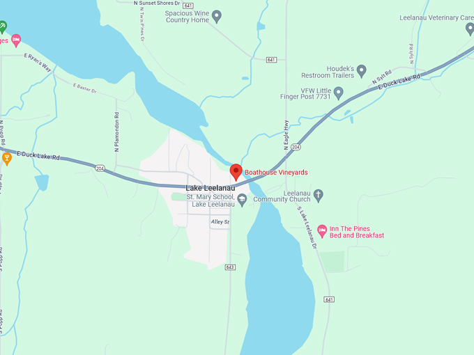 Boathouse Vineyards 10 map