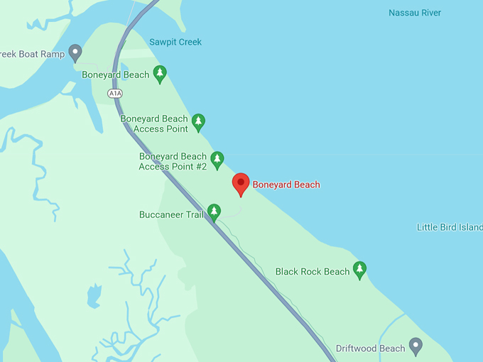 Boneyard Beach map